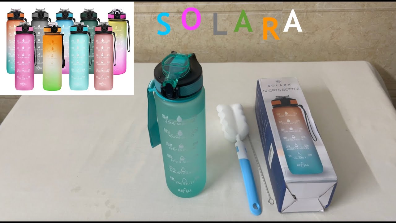 SOLARA Unbreakable Water Bottle | Sipper | Time Marker | Gym | Office ...