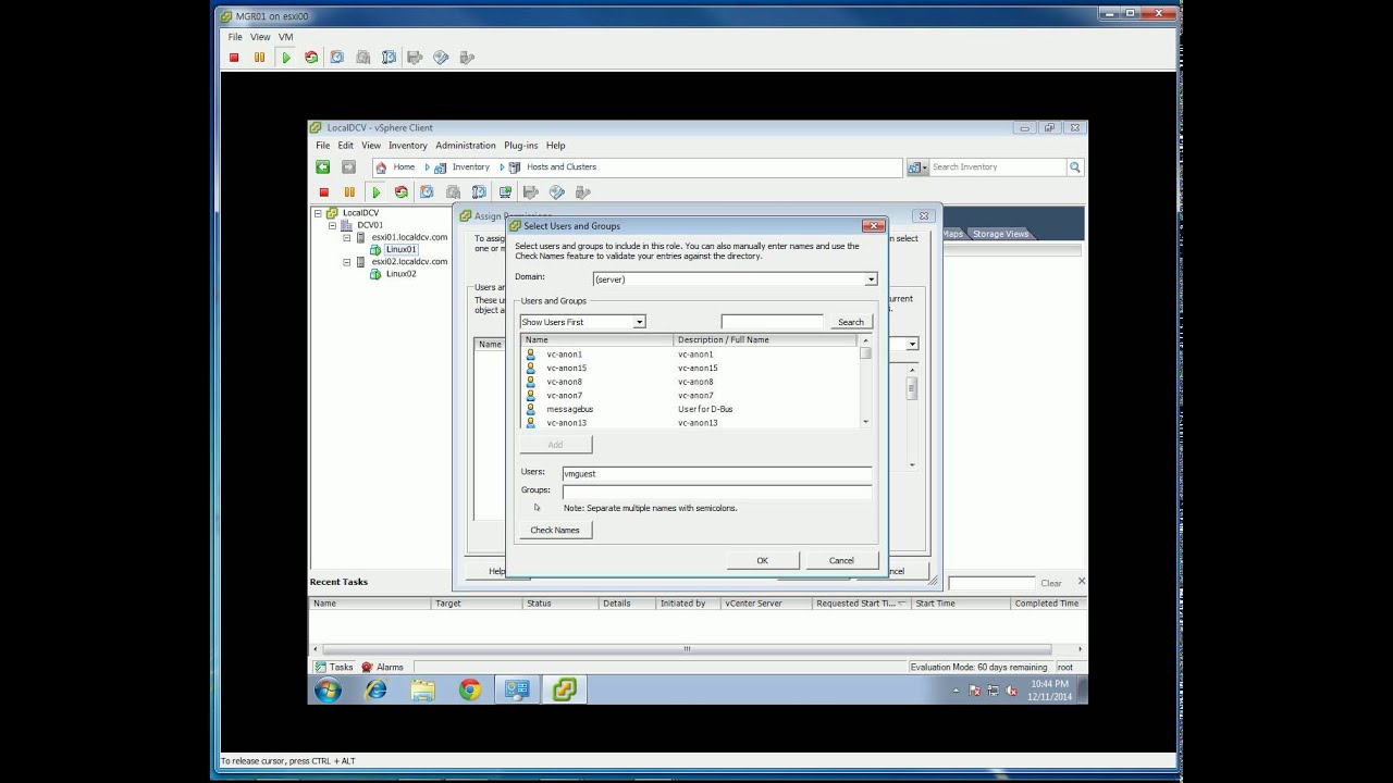 VMware vSphere Access Control : Roles, Users and Permissions - YouTube