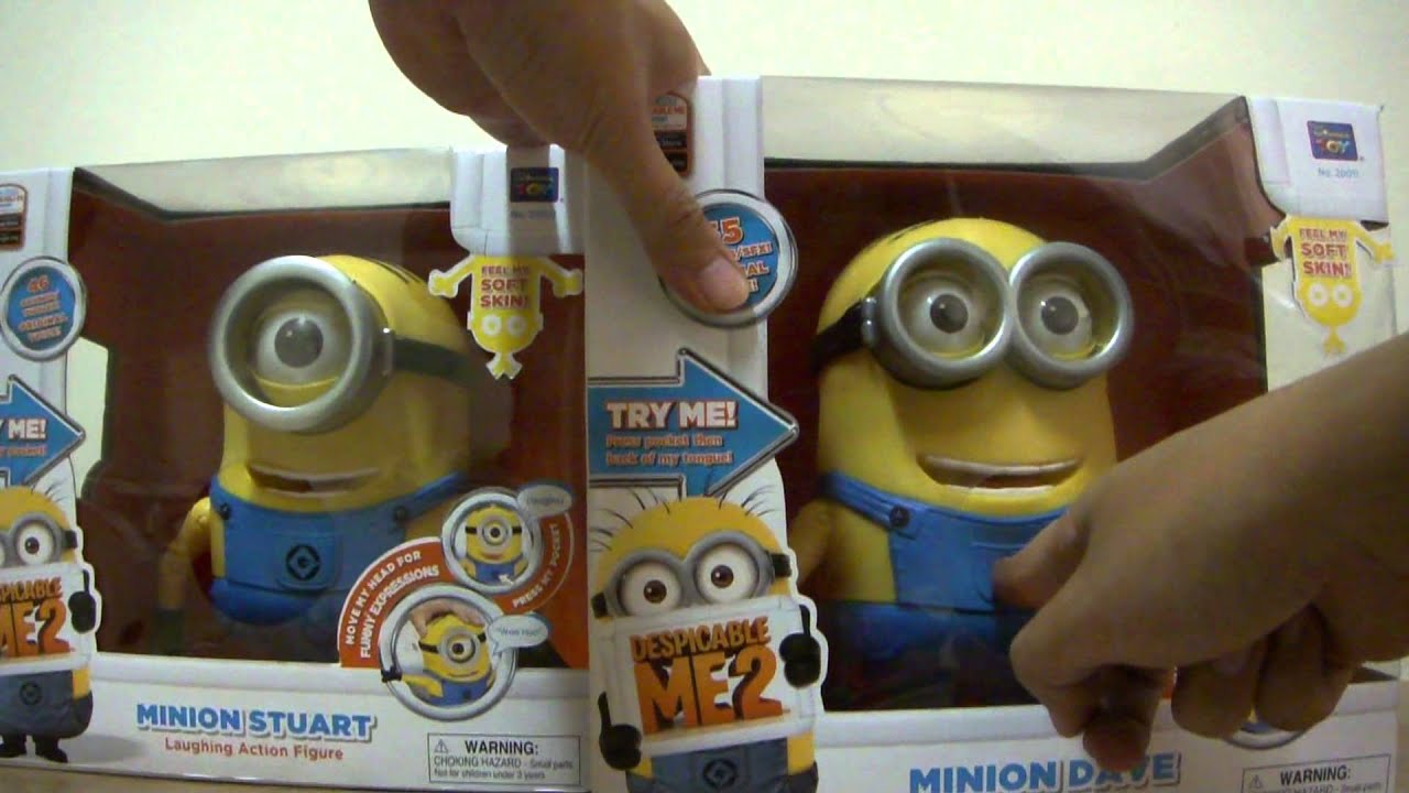 รีวิว มินเนี่ยน Talking minions 8 inches Dave and Stuart - YouTube