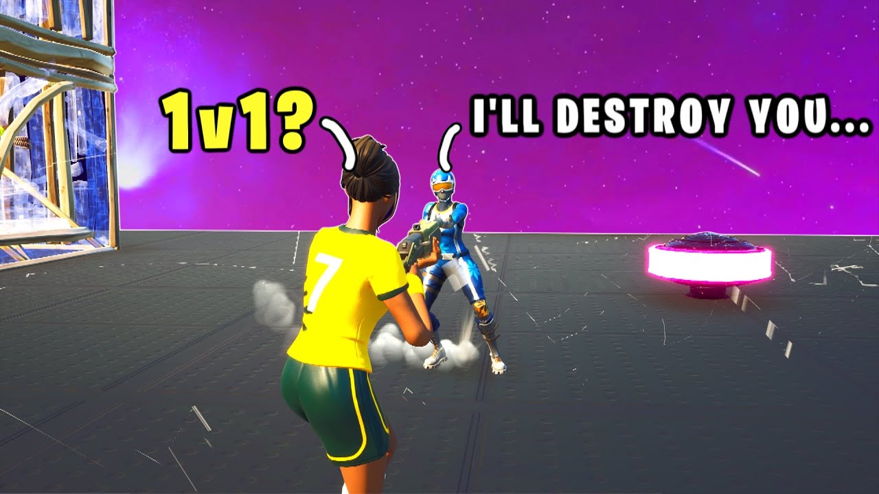 Challenging my Fortnite duo fill partner to 1v1 me... - YouTube