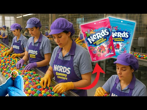 How Nerds Gummy Cluster are Made in a Factory!? 🍬🍭🌈
