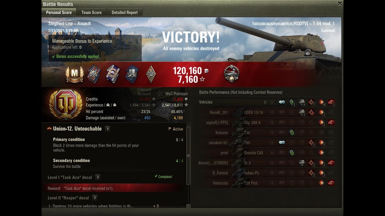 t54 mod 1 ace tanker - YouTube