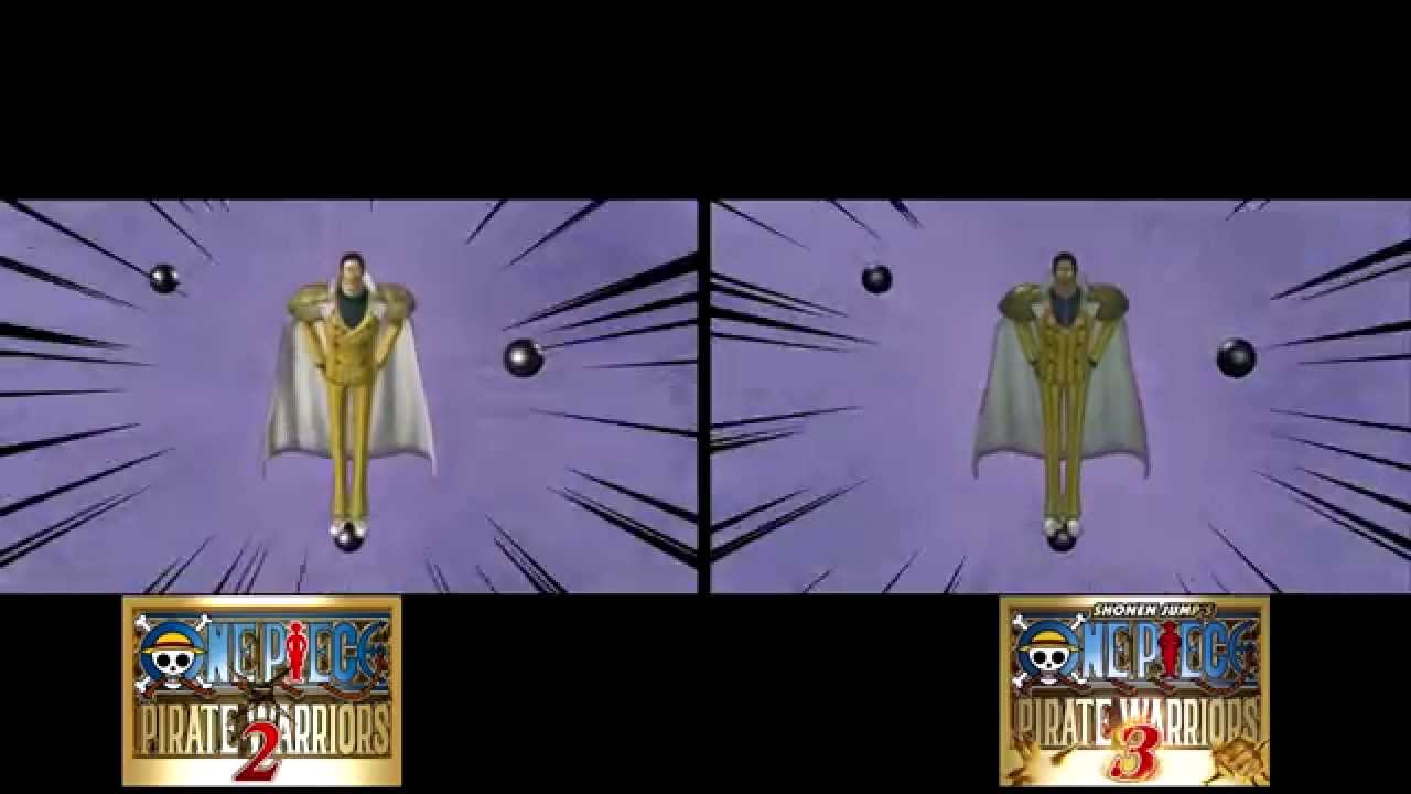 Cutscene Comparison - Kizaru Arrives (One Piece: Pirate Warriors 2 & 3 ...