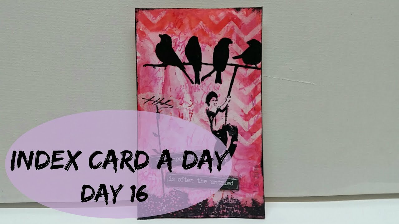 Index Card A Day (ICAD2016) Day 16 - YouTube