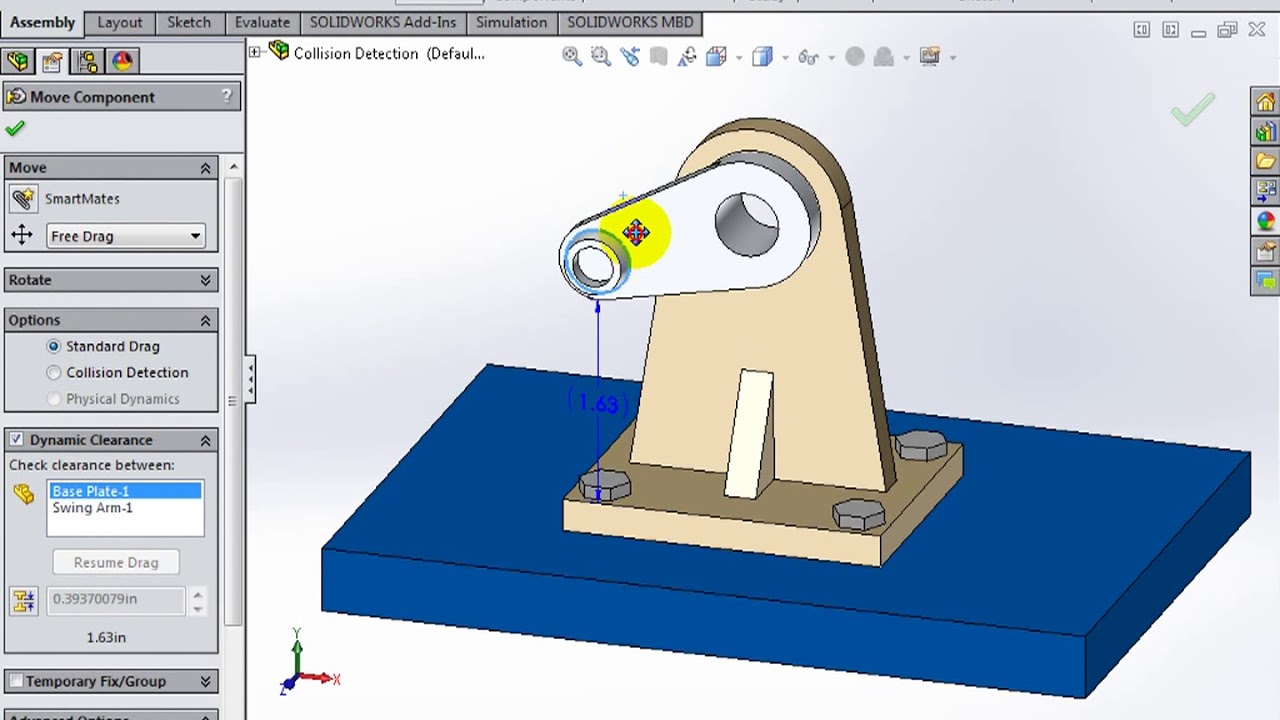 6- Assembly (Dynamic clearance and Collision detection) - YouTube