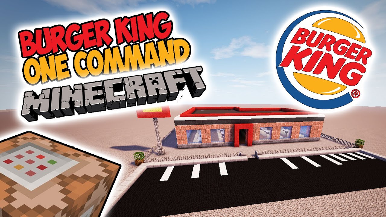MINECRAFT: ONE COMMAND - BURGER KING RESTAURANG - YouTube