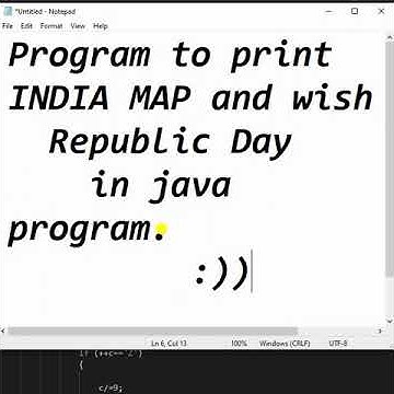 Program to print INDIA Map pattern And wish Republic Day in JAVA ...