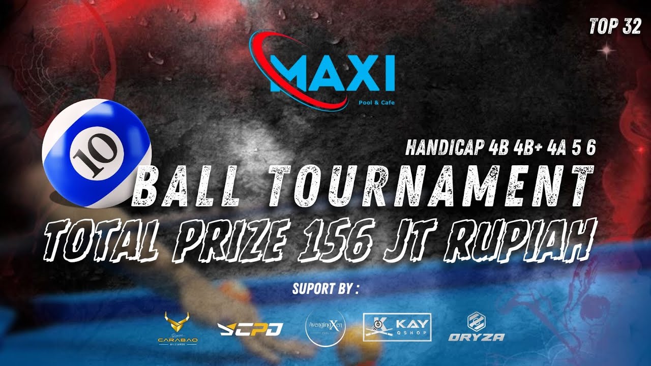 🔴 MAXIPOOL 10 BALL TOURNAMENT 32 BESAR TO FINAL | LEO ACO - IPOOL VS SAHTAR - ATHENA - YouTube