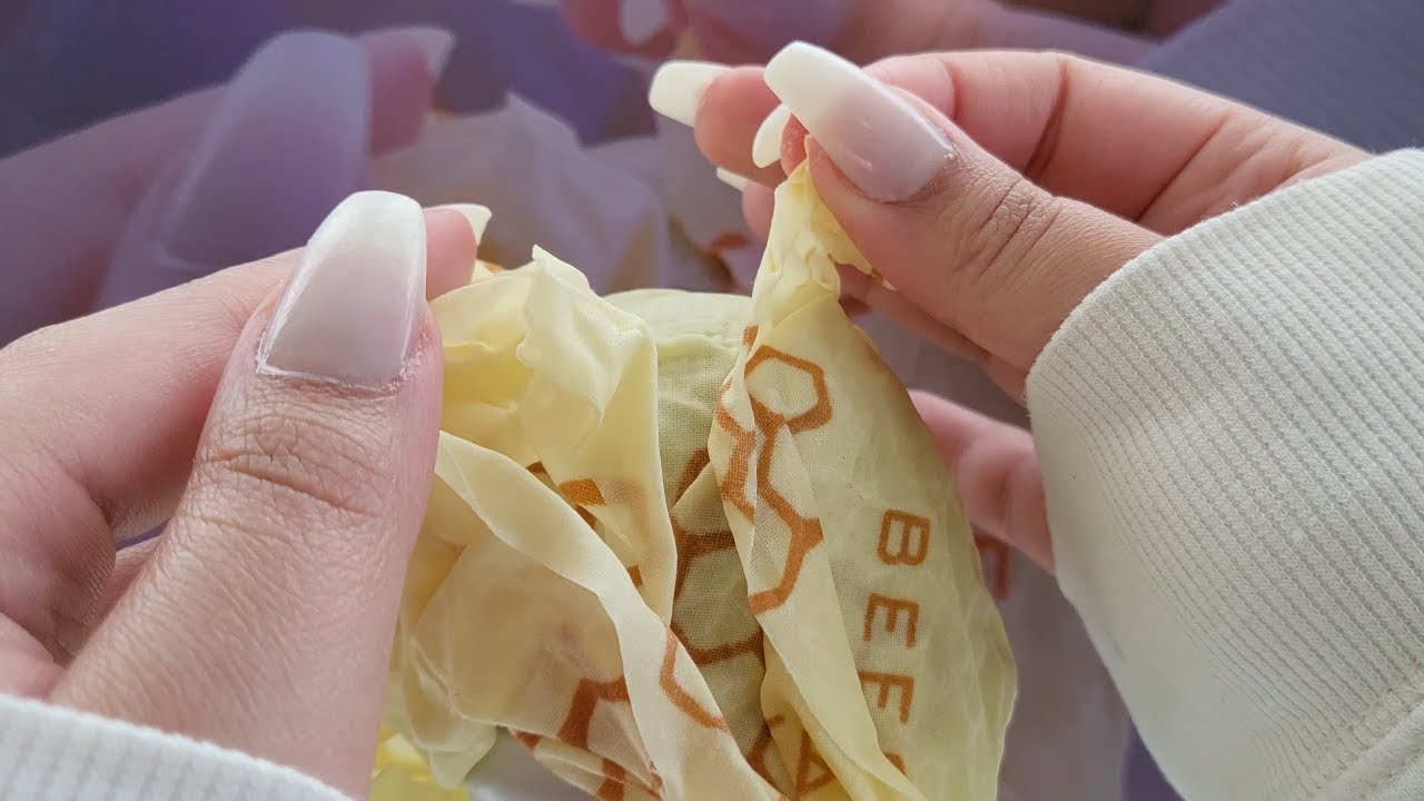asmr | satisfying beeswax wrap tingles 🐝 [no talking] - YouTube