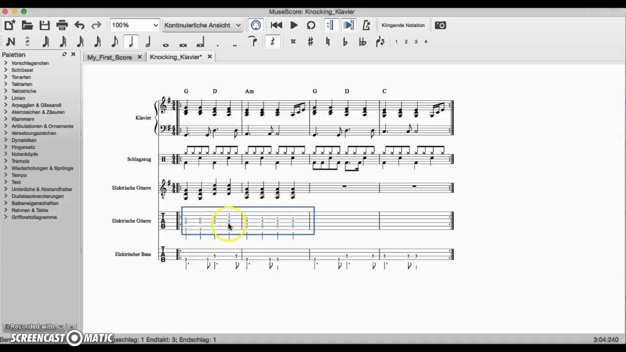Gitarren Tabulatur Musescore 2 - YouTube
