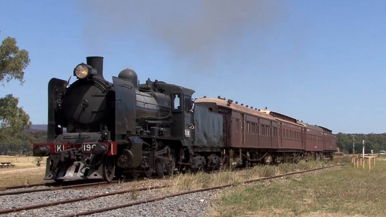 Steamrail's K190 on the Victorian Goldfields Railway: Australian Trains ...