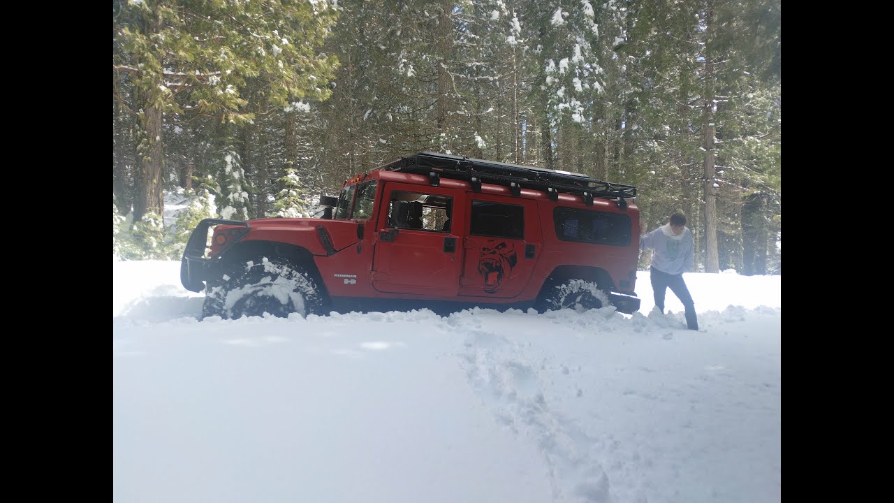 96 Hummer H1 (Kong) Snow Trek to the Cabin – Forward View - YouTube