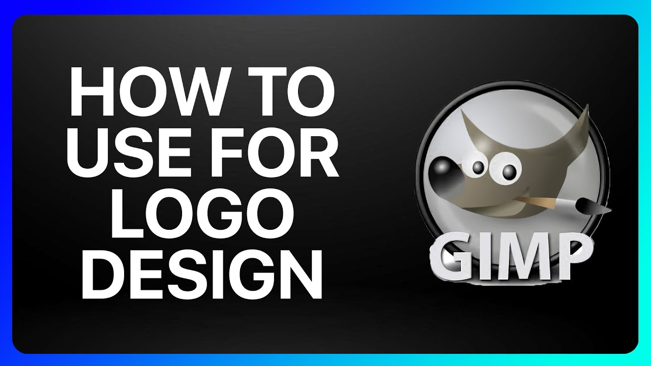 How To Use Gimp For Logo Design Tutorial - YouTube