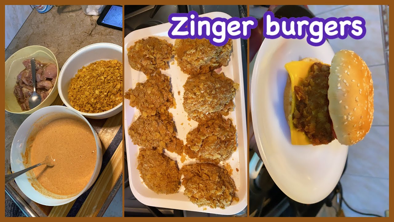Zinger Burgers - Super Crispy And Tasty - Recipe By Merium Pervaiz ...