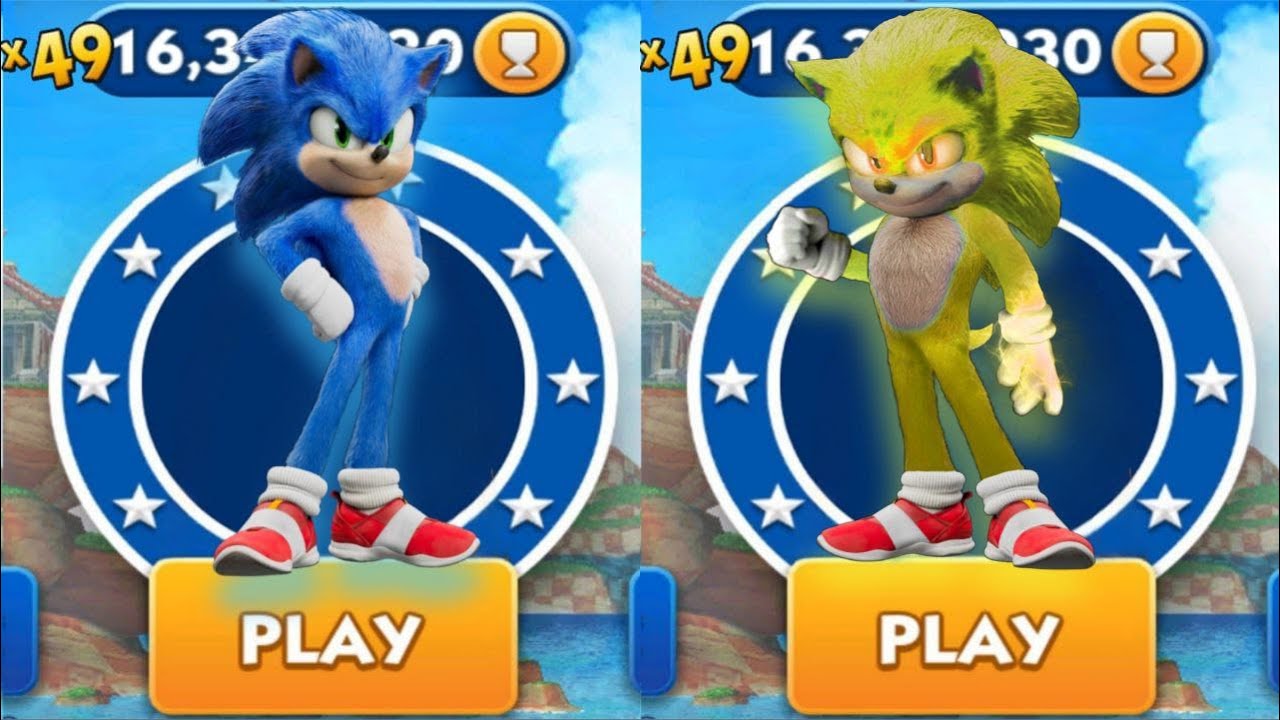 Sonic Dash VS Super Sonic Run _Movie Sonic vs All Bosses Zazz Eggman ...