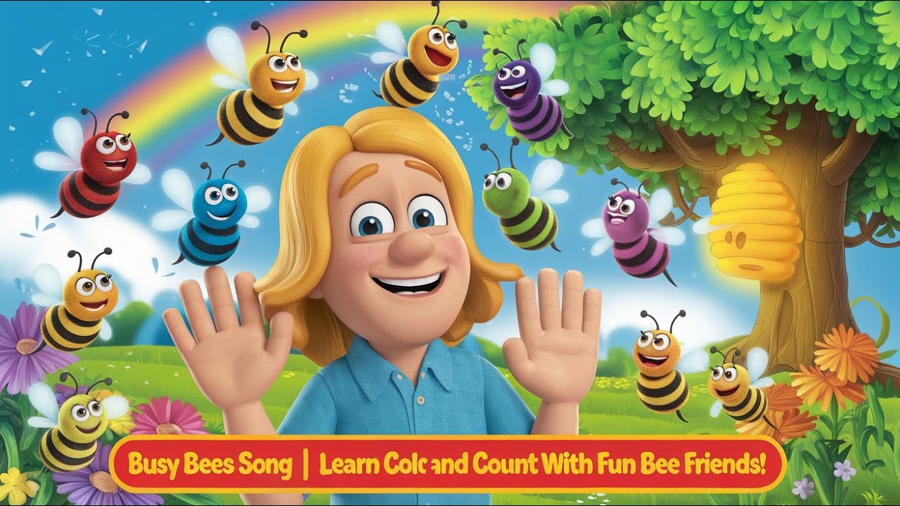 Busy Bees Song | Learn Colors and Count with Fun Bee Friends ...
