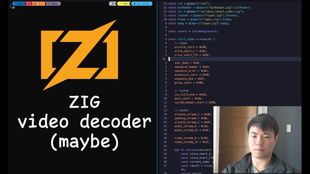 live code - video decoder in zig from scratch - YouTube