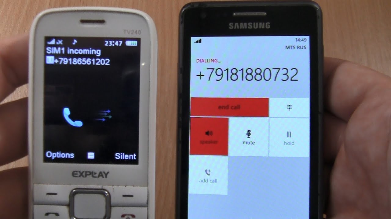 Incoming call & Outgoing call at the Same Time Samsung windows phone+ ...