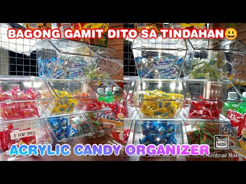 BAGONG GAMIT ULET NG TINDAHAN😃•TRANSPARENT ACRYLIC CANDY ORGANIZER ...