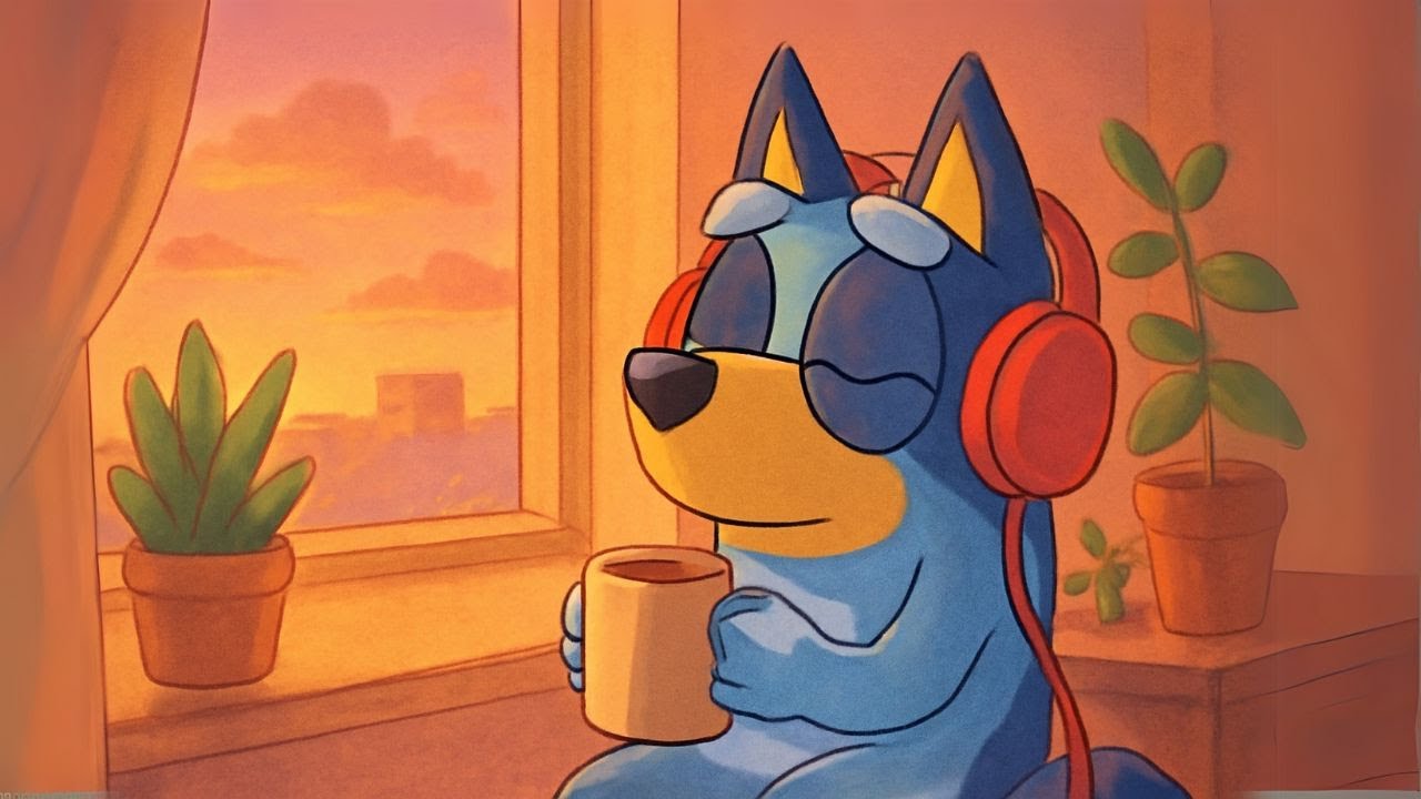 Study with Bluey // Cozy chill lofi music - YouTube