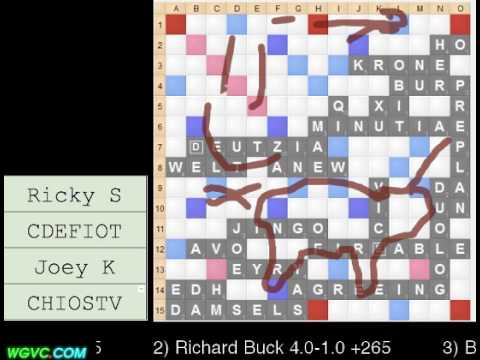 Albany Scrabble - Round 1 Joey Krafchick v Ricky Sirois - YouTube