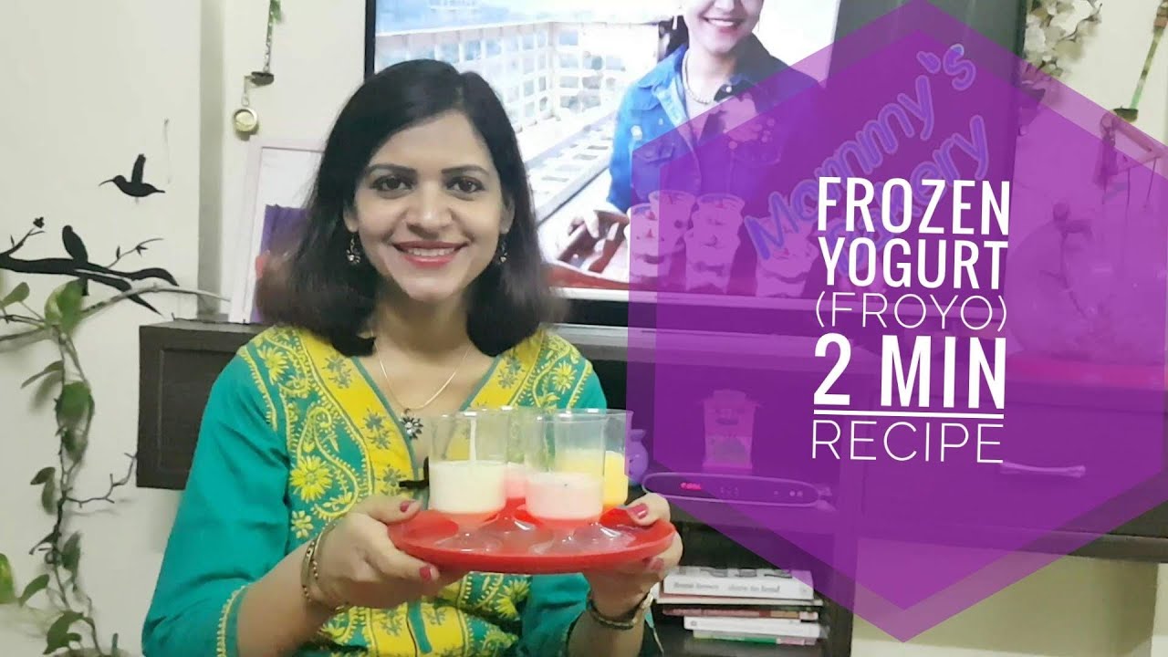 Frozen Yogurt (FroYo) | 2 min recipe with 2 ingredients | Easy Home ...