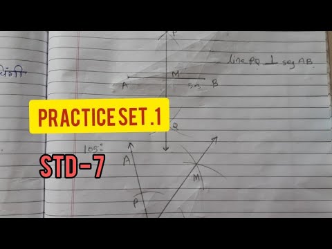 Mathematics std 7th/1. Geometrical Constructions,/practice set 1 ...