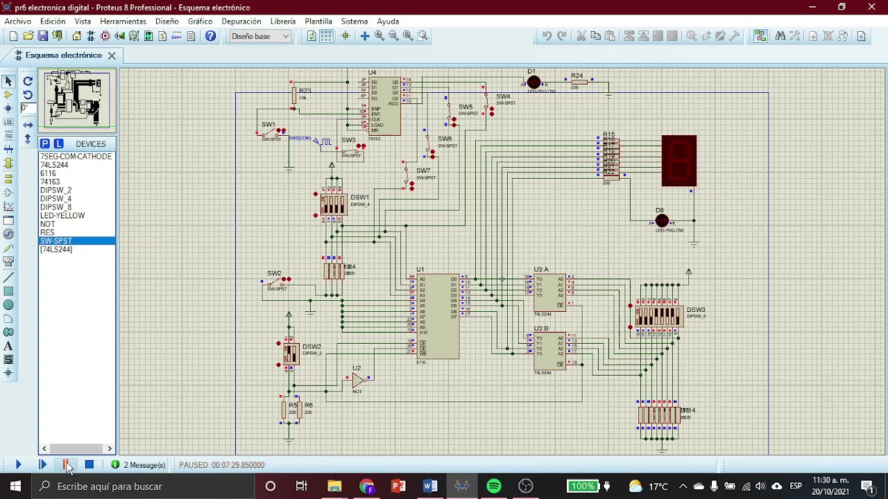 Memoria RAM automatica en Proteus - YouTube