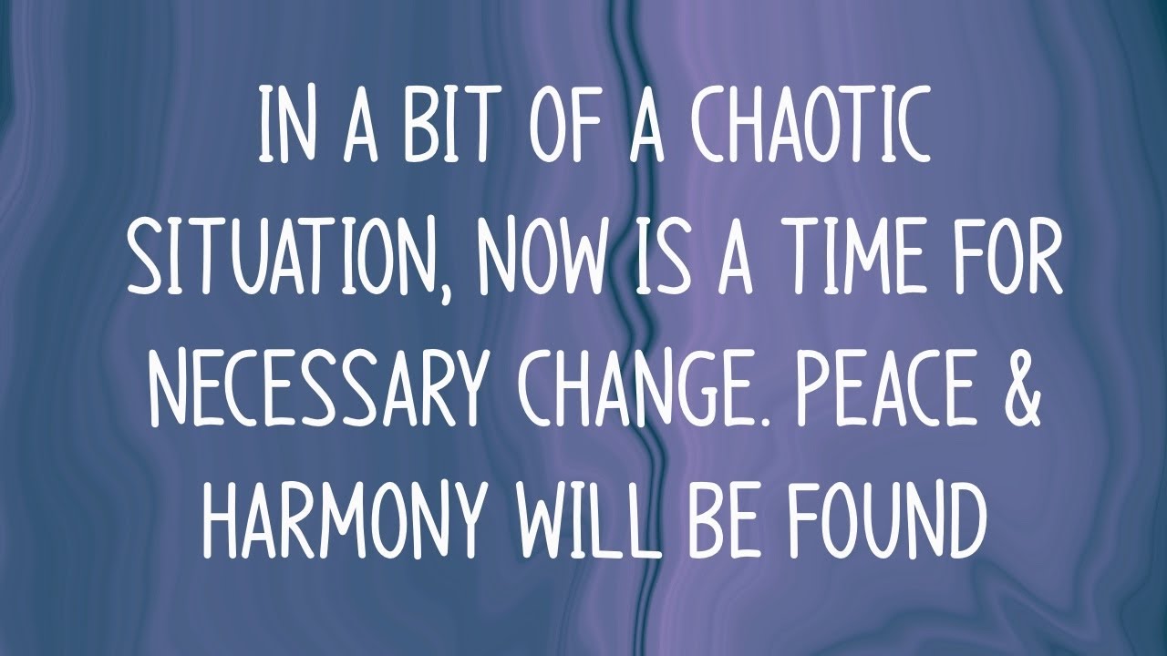 In a Bit of a Chaotic Situation, Now is a Time for Necessary Change ...