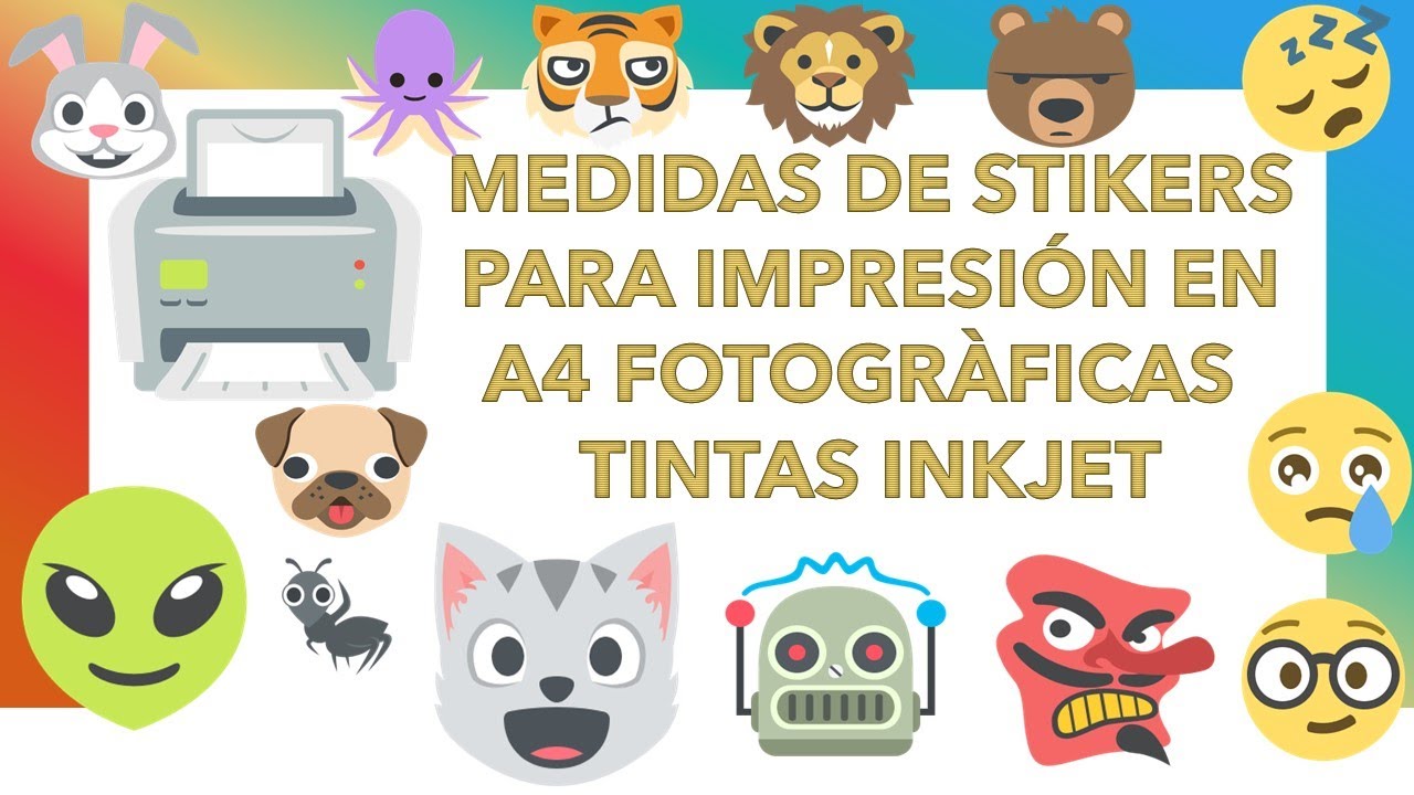 MEDIDAS PARA STIKERS EN A4 - YouTube