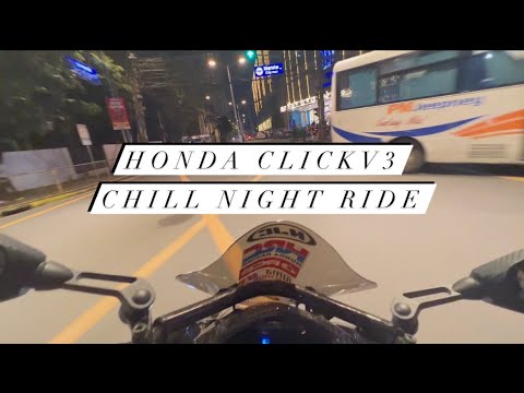Honda Click V3 Chill Night Ride After Work | AJOEMOTO - YouTube