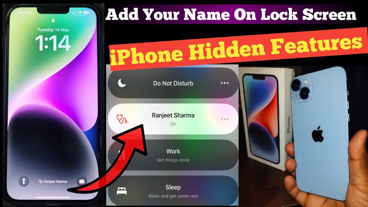 How To Add Your Name To Lock Screen On iPhone | iPhone Hidden Features ...