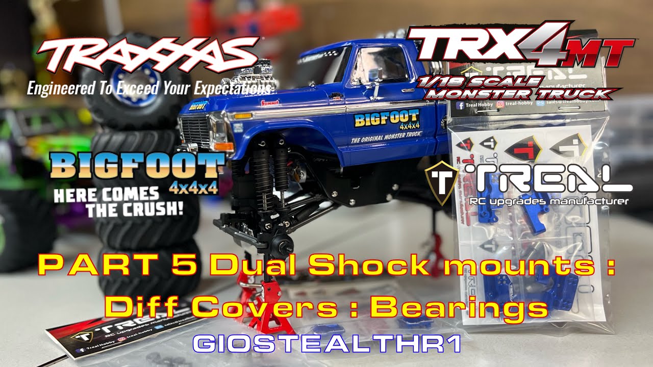TRAXXAS TRX4MT BIGFOOT PART 5 Treal hobby Dual Shock Mount : Diff ...
