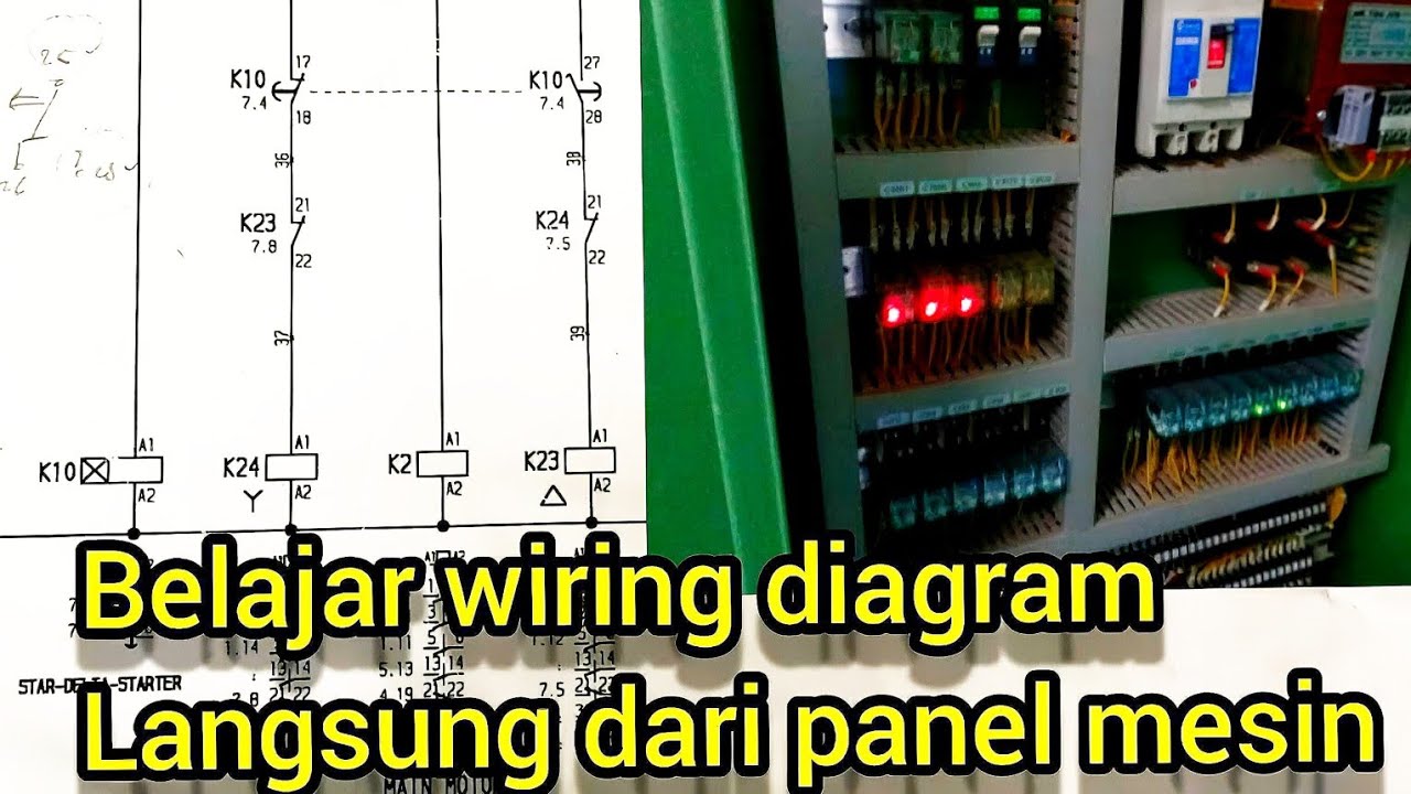 simbol Wiring Diagram dan aktual komponen Listrik langsung dari Panel ...