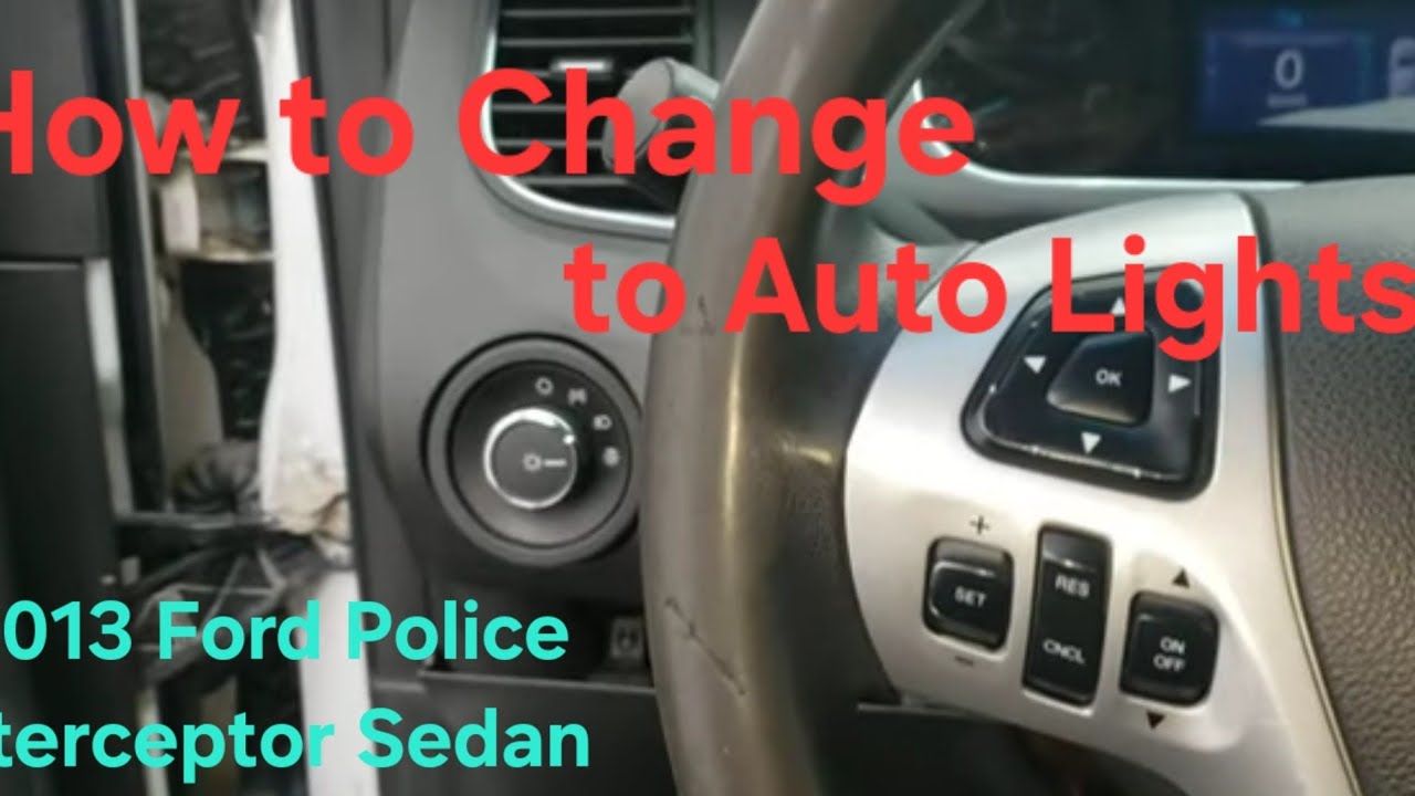 How to install Auto Lights switch on 2010-2018 Ford Police Interceptor ...