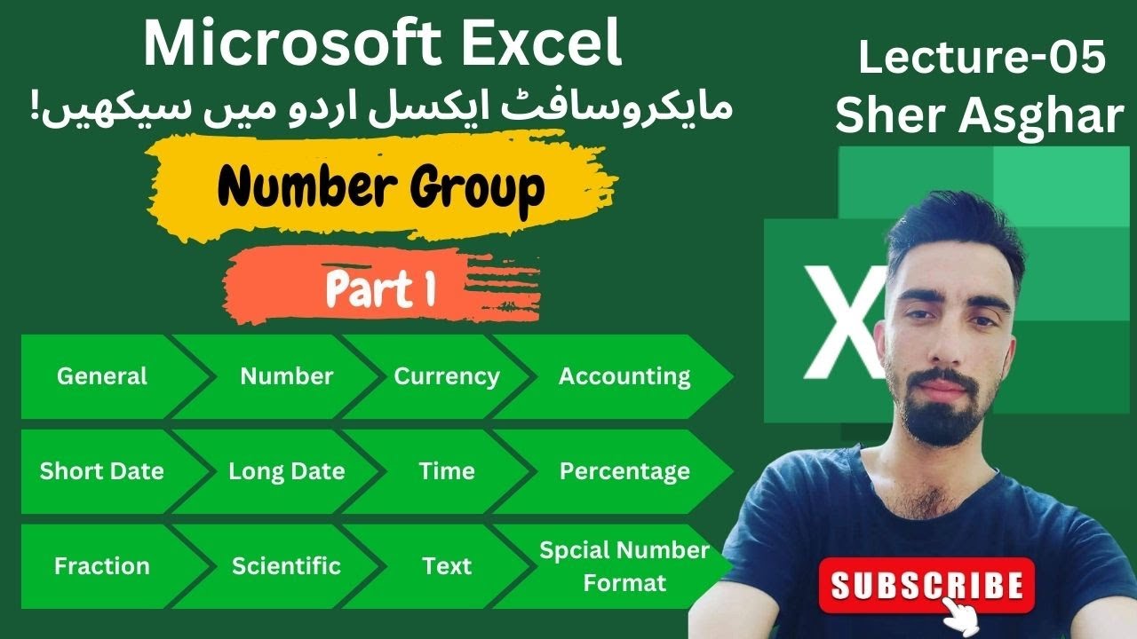 Number Group in Excel - Data Types Explained l Part -1 | Lecture 5 ...