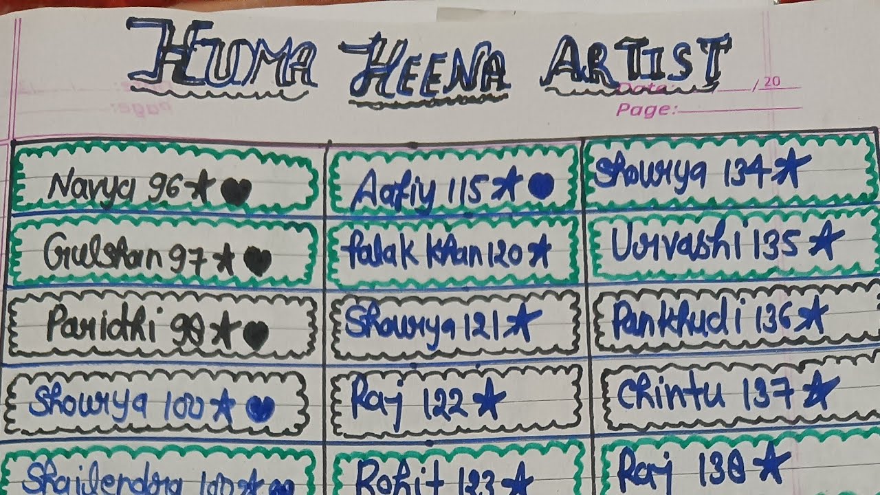 Huma Henna artist is live! Write your stylish Live name writing every ...