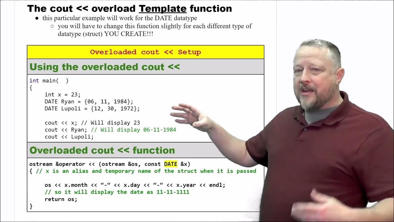 08 - The cout overload Template function - YouTube