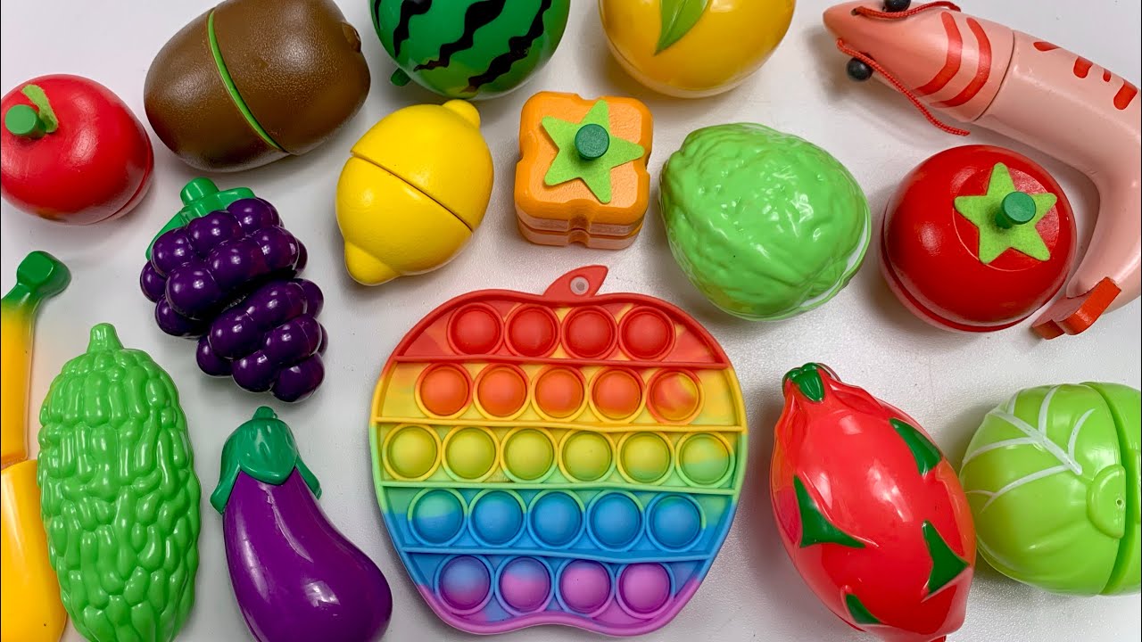 Relaxing Cutting Fruits and Vegetables, kiwi, lemons | Satisfying Video ...