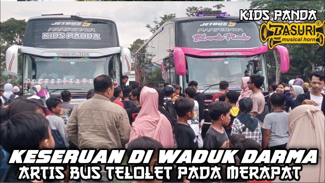 KESERUAN DI WADUK DARMA || ARTIS BUS TELOLET BASURI SEMUA PADA MERAPAT ...