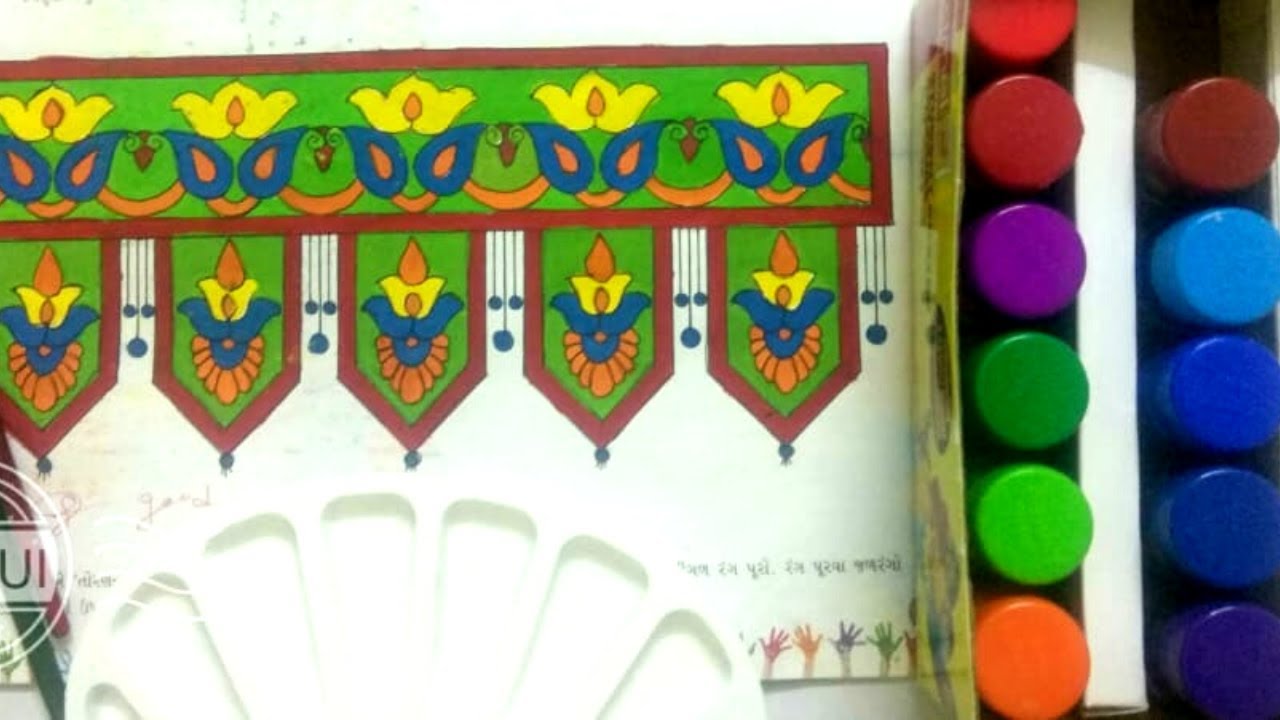 How to Draw Toran Design| Toran Drawing| Toran Painting| Drawing For ...