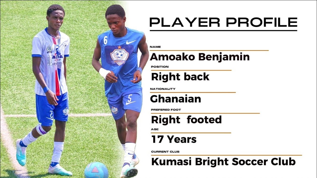 || Benjamin Amoako 🔥💪 – Rock-Solid Right Back for Bright SC ...