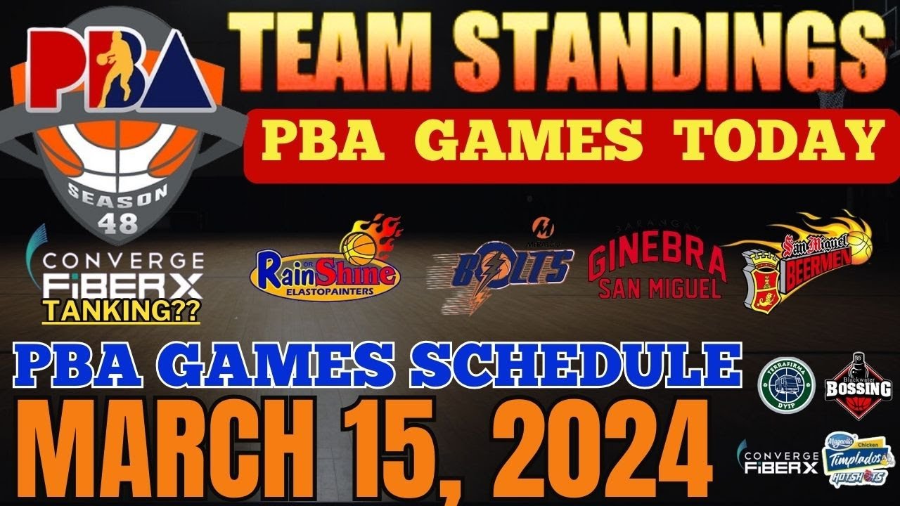 pba standings today march 15, 2024 | pba game results | pba schedule ...