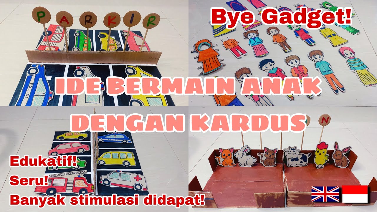 Biar Anak Gak Kecanduan HP! Buat Ide Bermain Ini Yuk|Cardboard Playing ...