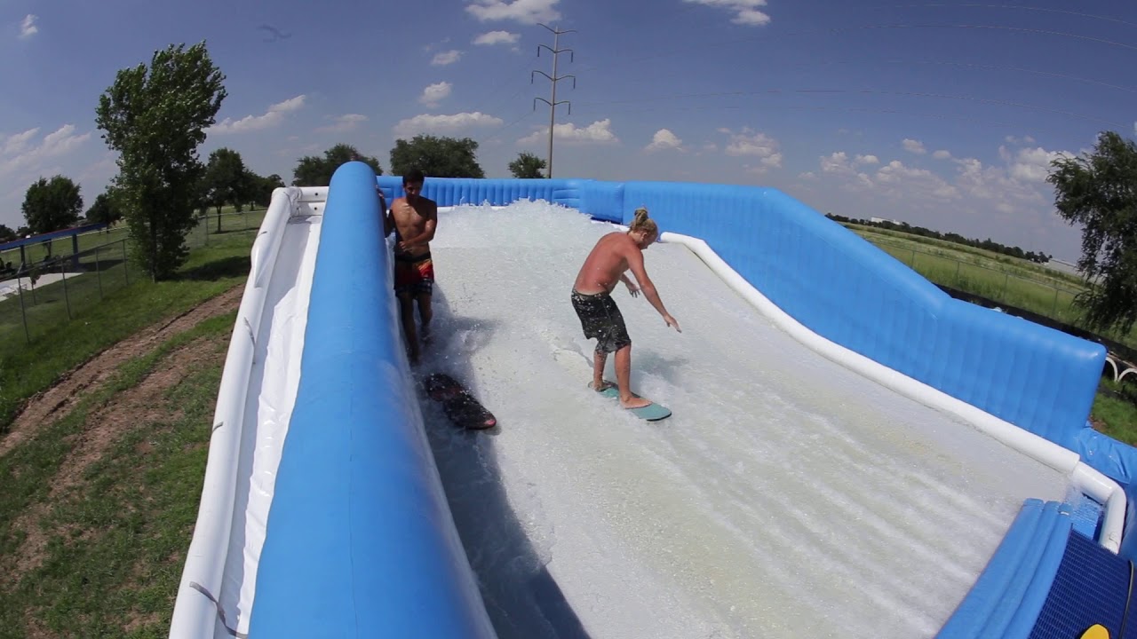 FlowRider Mobile Inflatable at Amarillo Waterpark - YouTube