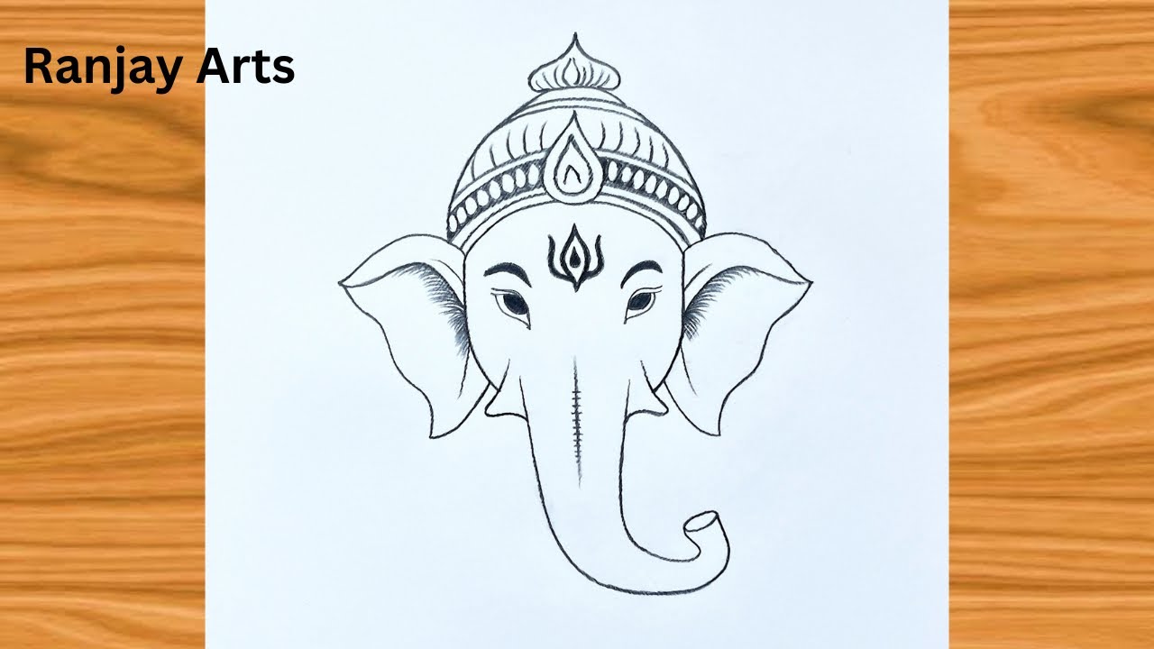 How To Draw Ganesha Face Easy-Step By Step - YouTube