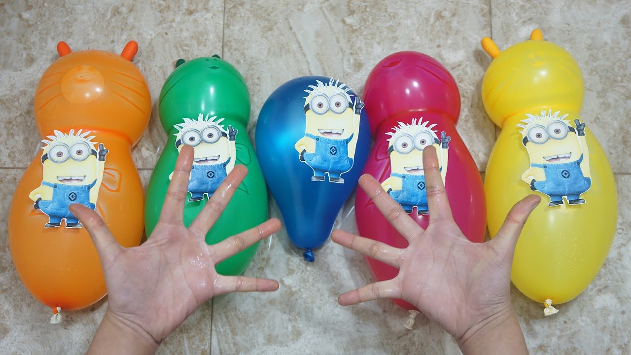 Minion Learn Colours balloon compilation | Finger Color Songs For Kids ...