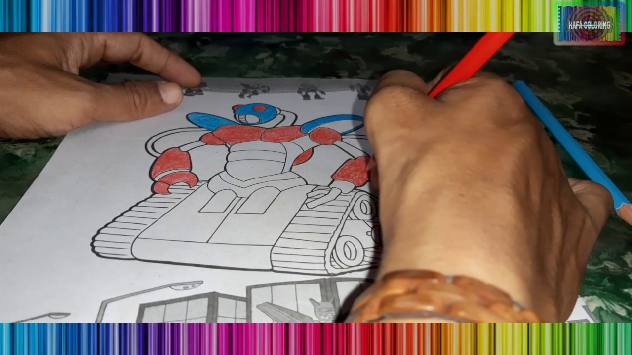 Children's Education Coloring pictures of Robot Tanks Using Color ...