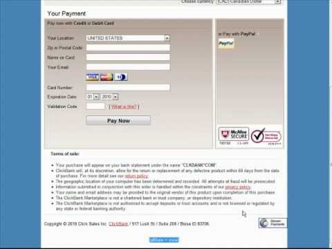 Video Showing How to Link Directly to a ClickBank Order Form - YouTube