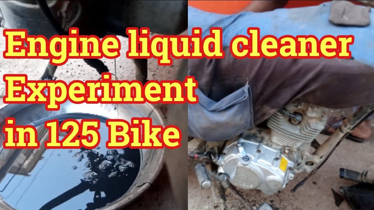 Honda 125 Bike Engine washed with liquid cleaner - YouTube